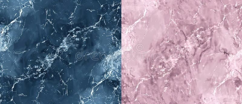 Dual Marble Textures: Navy and Blush Stone Background, Modern Luxury ...