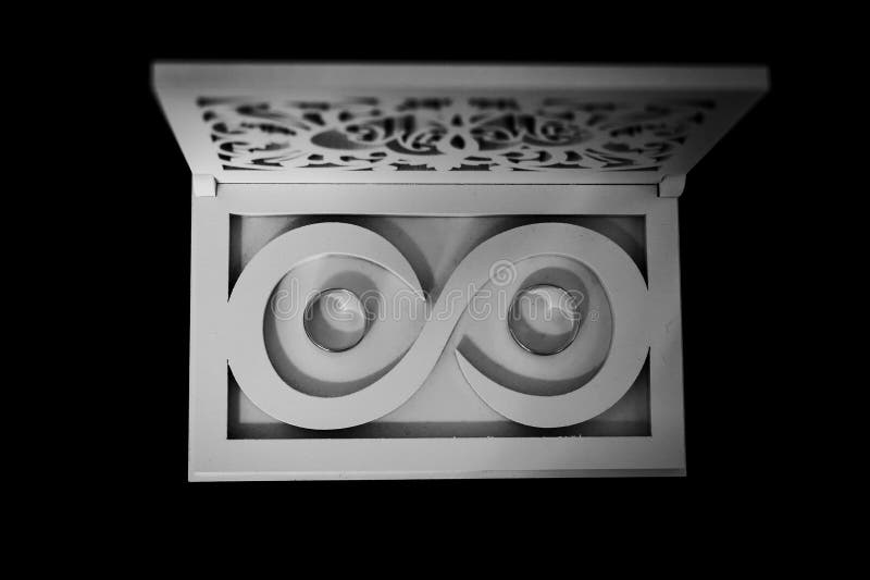 Elegant Infinity Box with Intricate Lid Design Stock Image - Image of ...