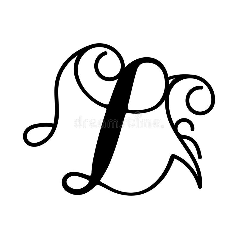 The Letter E Elegant Initial Letters and Fancy Alphabet with Vines EPS ...
