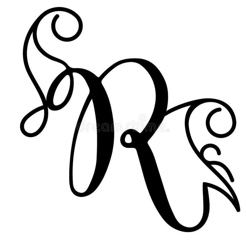 Elegant Initial Letters and Fancy Alphabet with Vines EPS Vector Stock ...