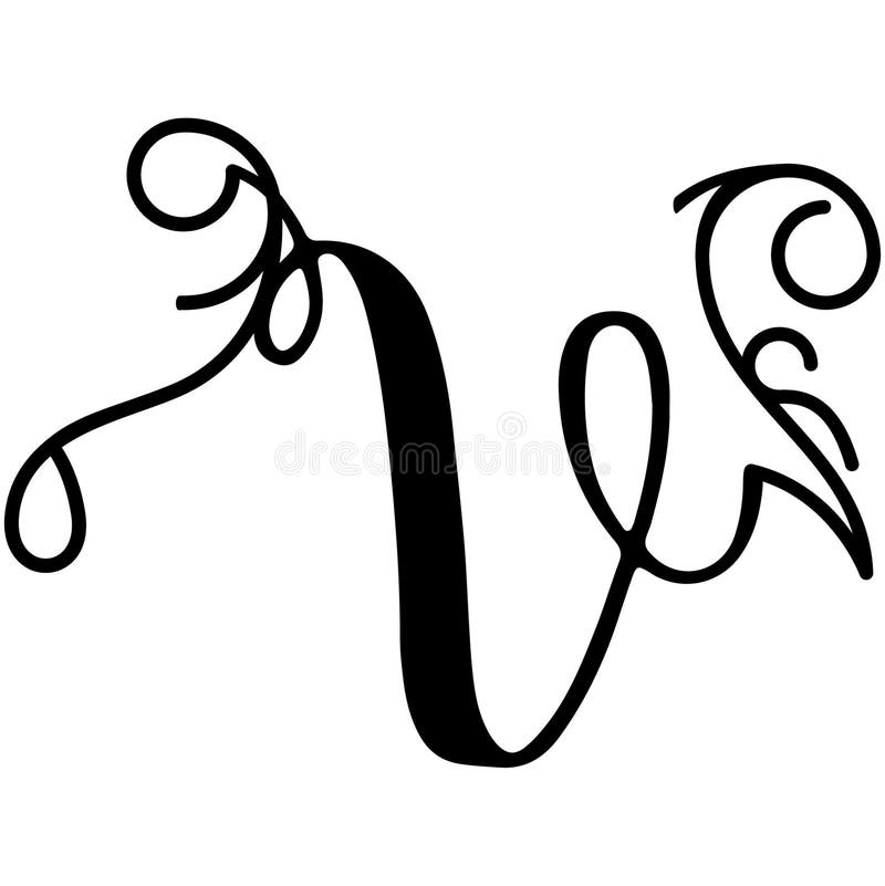 Elegant Initial Letters and Fancy Alphabet with Vines EPS Vector Stock ...