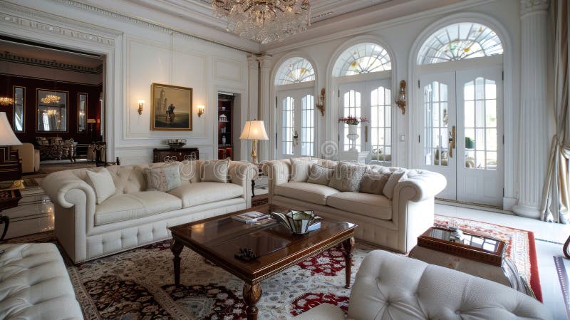 Elegant Interior Decor Layout Showcasing the Timeless Appeal of Classic ...