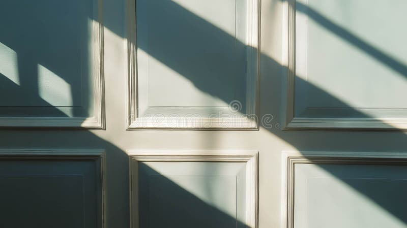 Elegant Interior Design with Light Wall and Dark Molding Featuring Soft ...