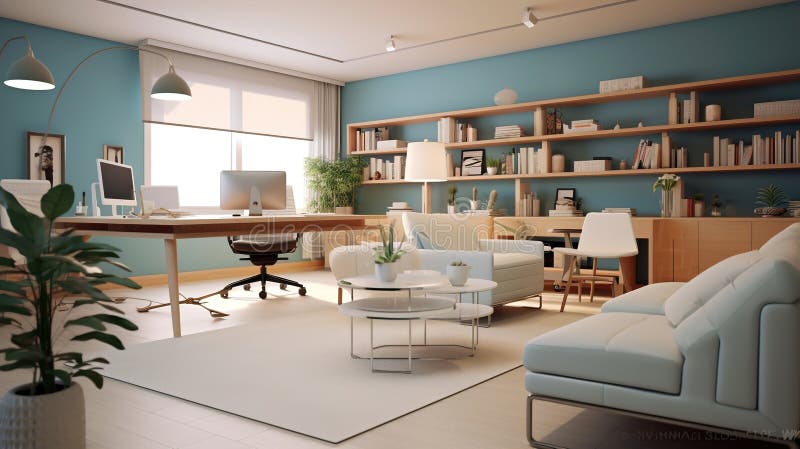 Elegant Interior of the Psychologist S Office. Generative AI Stock ...
