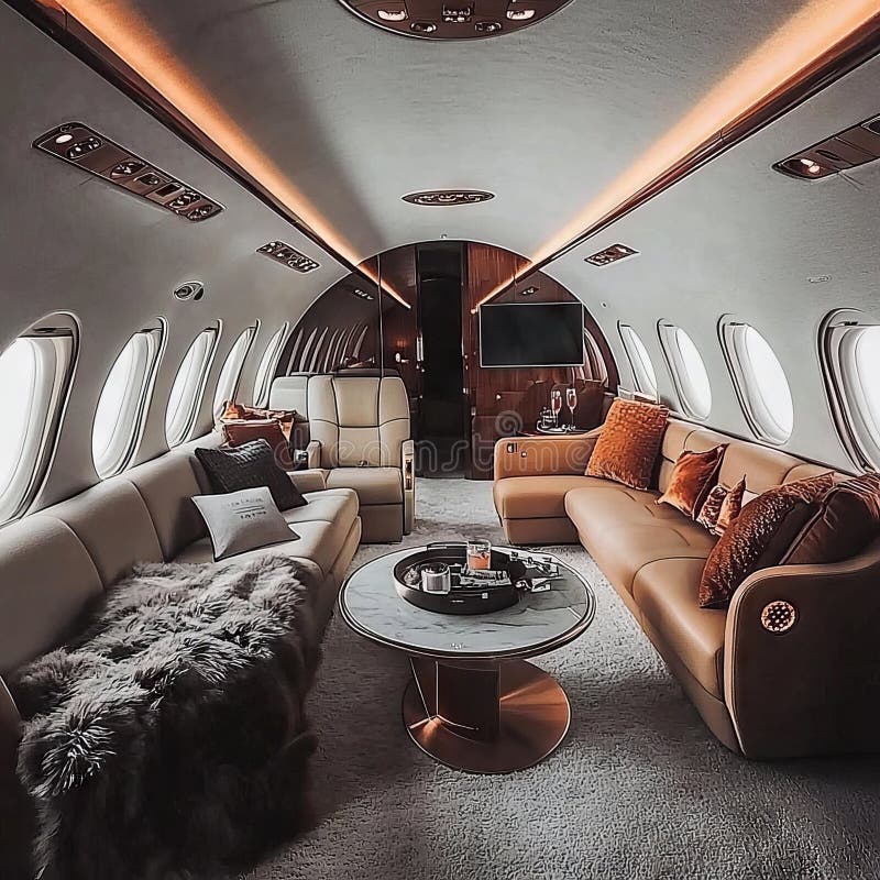 An Elegant Interior Space with Modern Design Elements. Stock Photo ...