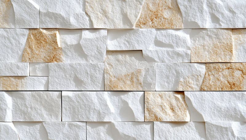 Elegant Interior Stone Facing with Natural Texture in Beige and White ...