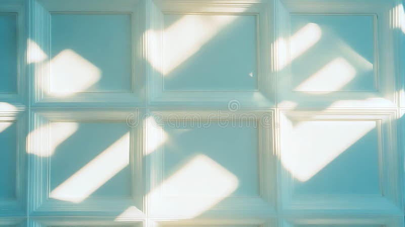 Elegant Interior Wall with Raised Molding Patterns and Sunlit Textures ...