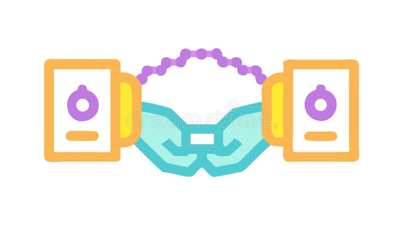 Elegant Interlocking Design Icon, Partnership, Harmonious Connection ...