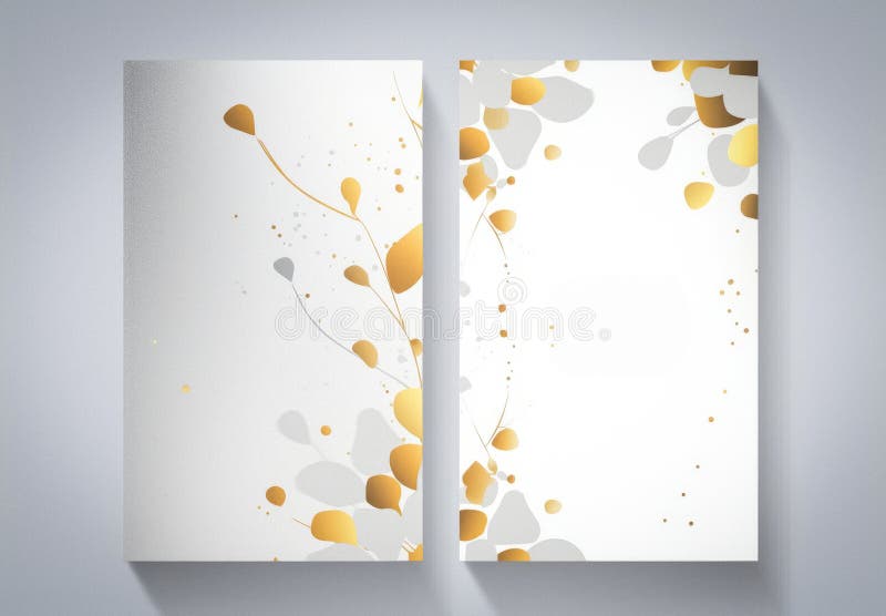 Elegant Invitation Card with Gold Floral Background Elegant Wedding ...