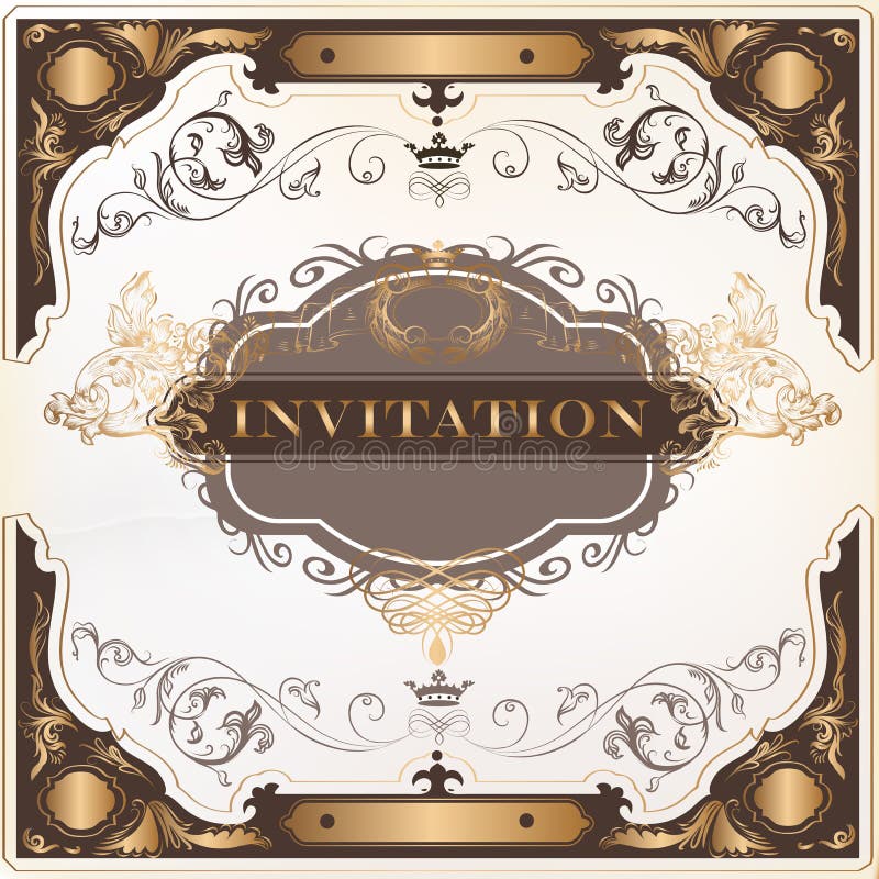 Elegant Invitation Vector Card for Design Stock Vector - Illustration ...