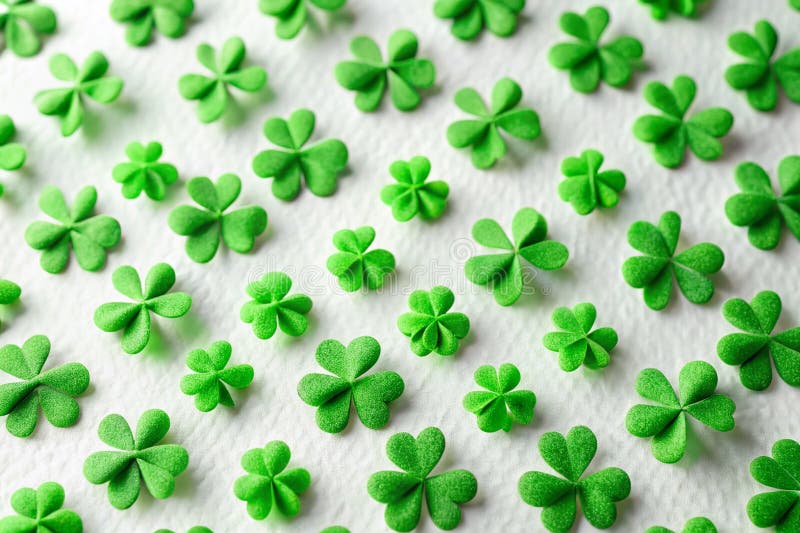 Elegant Irish Clover Pattern a Minimalist Design for Decorative ...