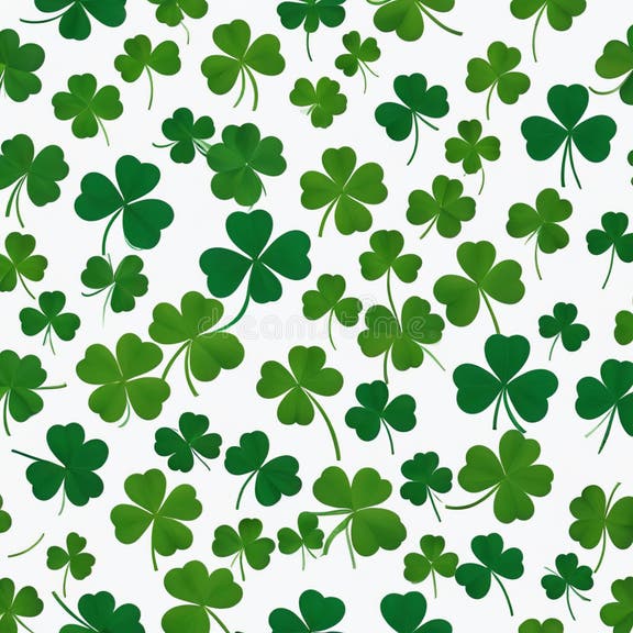 Elegant Irish Clover Patterned Paper Overlay a Versatile Design Element ...