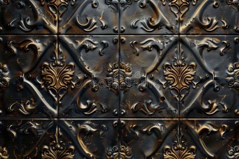 Elegant Ironwork. Intricately Designed Iron Texture Stock Illustration ...