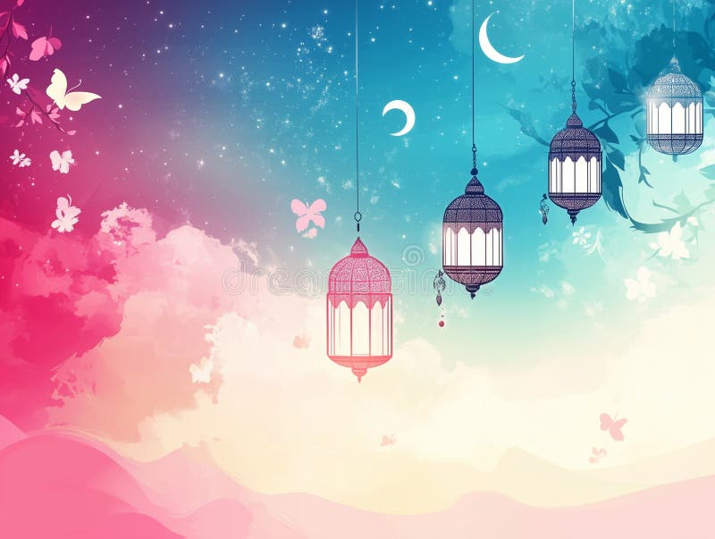 An Elegant Islamic-themed Abstract Background Featuring Intricate ...