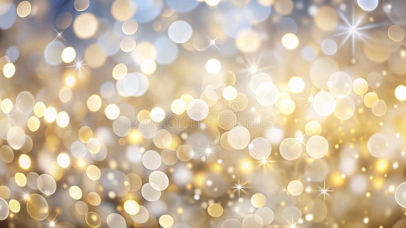 Elegant Ivory and Silver Bokeh Background a Dreamy Festive Blur for ...