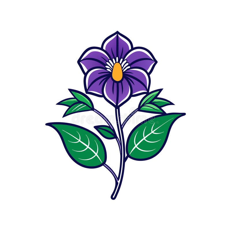 Elegant Jacobs Ladder Flower Graphic Stock Image - Illustration of ...