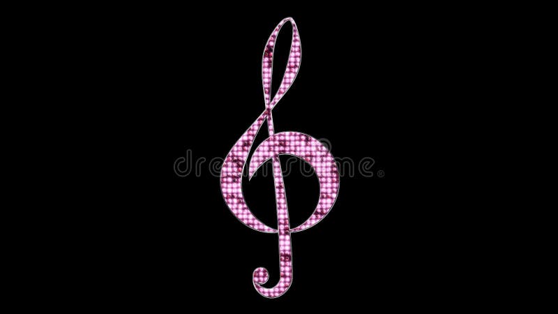 Diamond Treble Clef Loop with Alpha Channel. Stock Video - Video of ...
