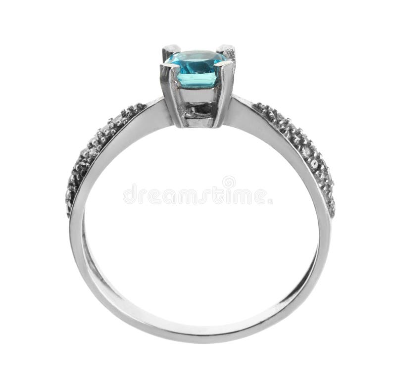 Elegant Jewelry. Luxury Ring Isolated on White Stock Photo - Image of ...