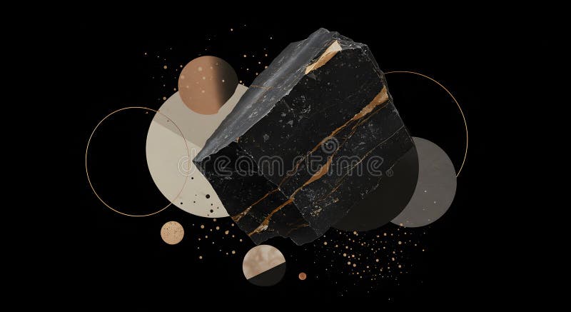 Elegant Juxtaposition of Marble Textures and Geometric Patterns on a ...