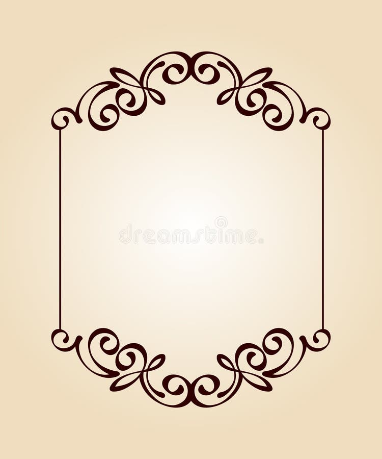 Elegant Kader Vector Illustratie Bruin Beige Vector Illustratie ...