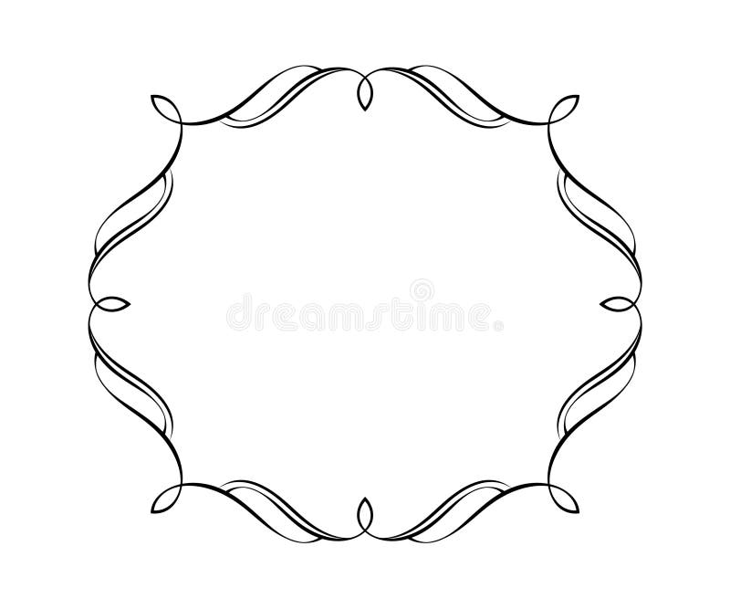 Elegant Kader Vector Illustratie Zwart Wit Vector Illustratie ...