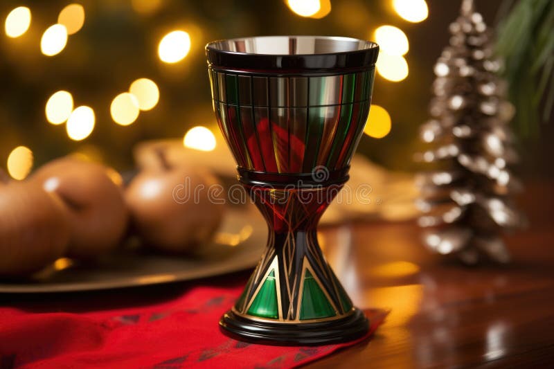 Elegant Kwanzaa Unity Cup Displayed on a Pedestal Stock Image - Image ...