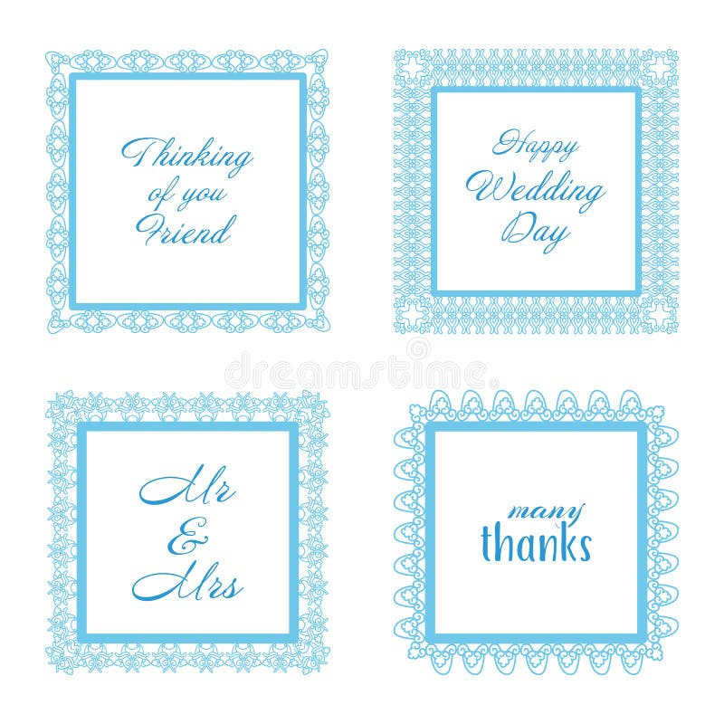 Elegant Lace Border Frames Laser Cut Picture Frames Stock Vector ...