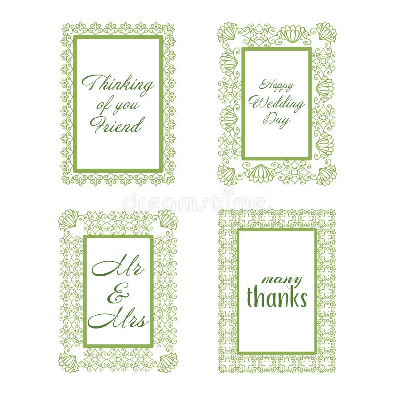 Elegant Lace Border Frames Laser Cut Picture Frames Stock Vector ...