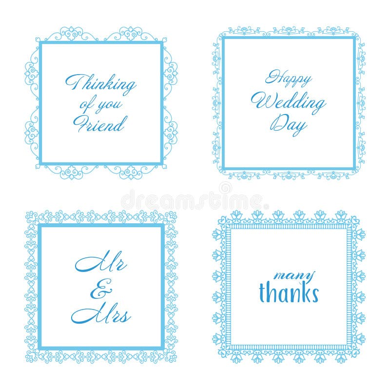 Elegant Lace Border Frames Laser Cut Picture Frames Stock Vector ...