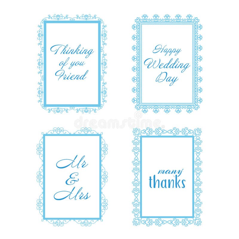 Elegant Lace Border Frames Laser Cut Picture Frames Stock Illustration ...