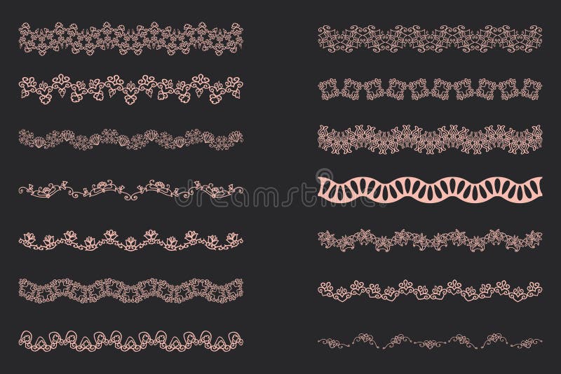 Elegant Lace Borders Frames Laser Cut Stock Vector - Illustration of ...