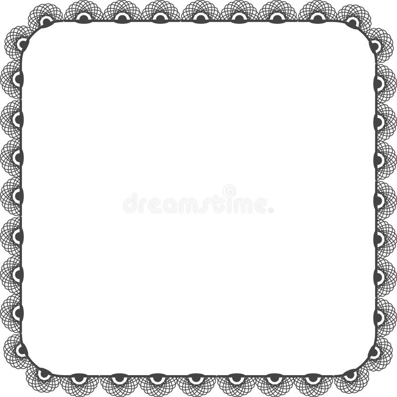 Elegant Lace Frame Border stock vector. Illustration of edge - 377525460