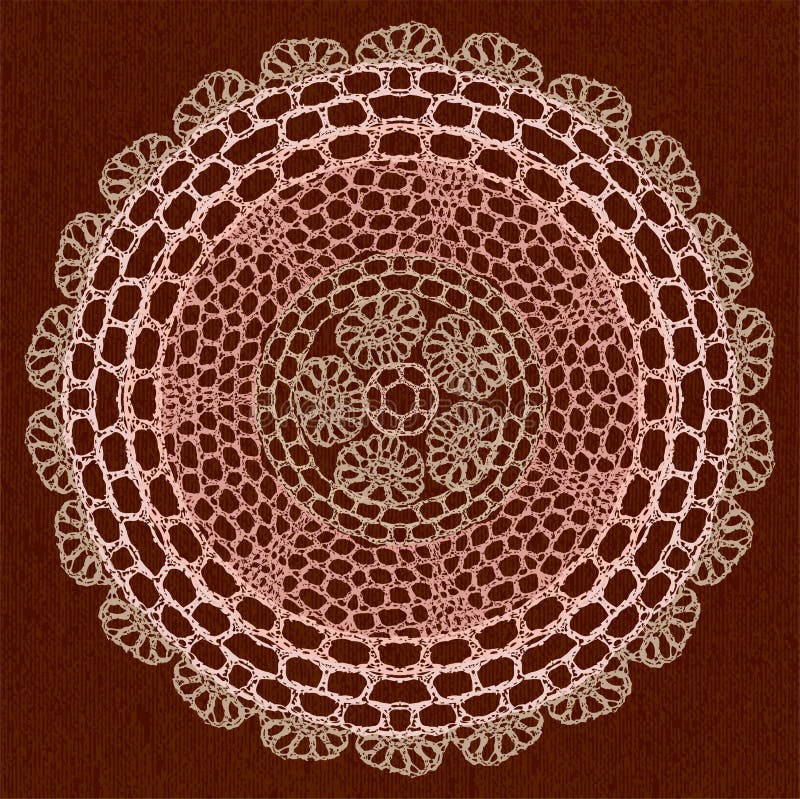 Elegant lacy doily. stock vector. Illustration of needlework - 34555994