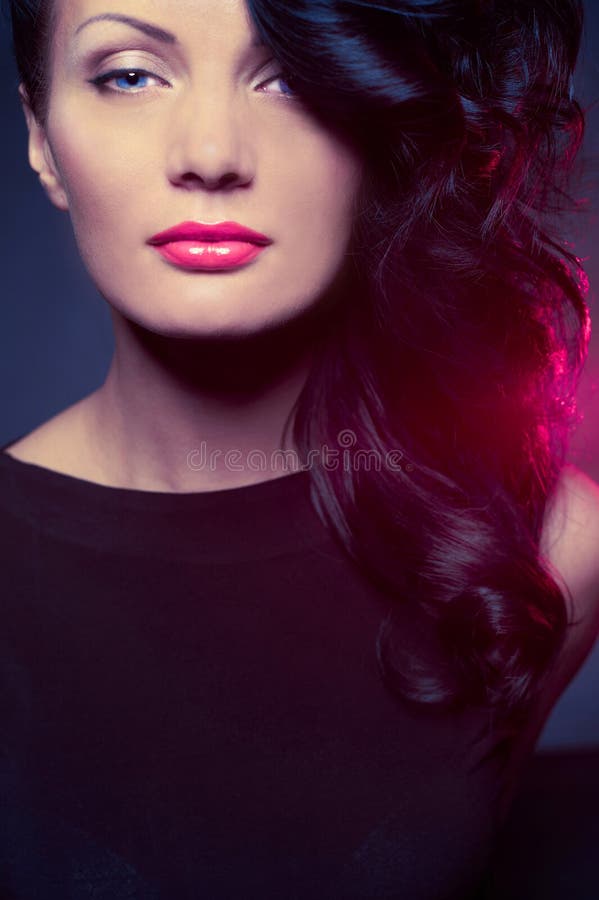 Elegant lady stock image. Image of exquisite, hair, evening - 23087353