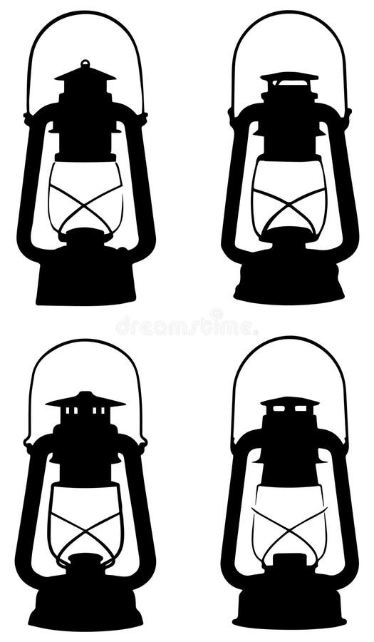 Elegant Lantern Silhouette Illustration with Handle Vector Design Stock ...