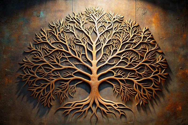 Elegant Laser Cut Tree Design in Metal Showcasing Elaborate Patterns ...