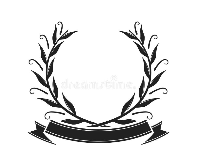 Elegant Laurel Wreath Quality Trophy Stock Illustration - Illustration ...