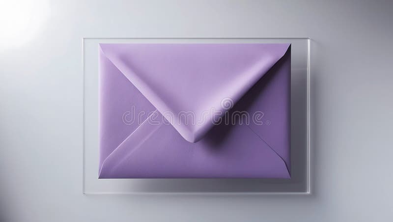 Elegant Lavender Envelope on a Neutral Background Stock Illustration ...