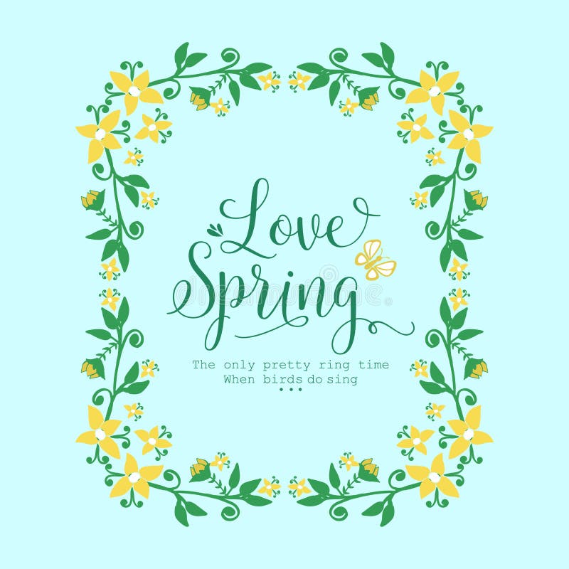 The Elegant of Leaf and Flower Frame, for Love Spring Poster Wallpaper ...