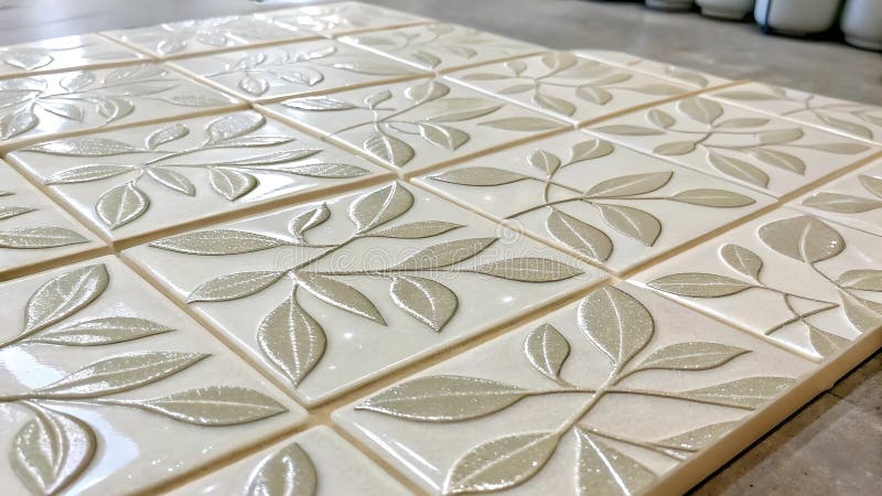 Elegant Leaf Pattern Ceramic Tiles for Modern Home Decor, Perfect for ...
