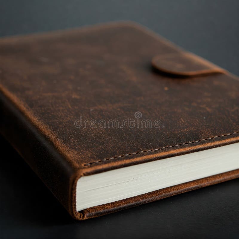Elegant Leather Notebook with Clasp. Stock Image - Image of ...