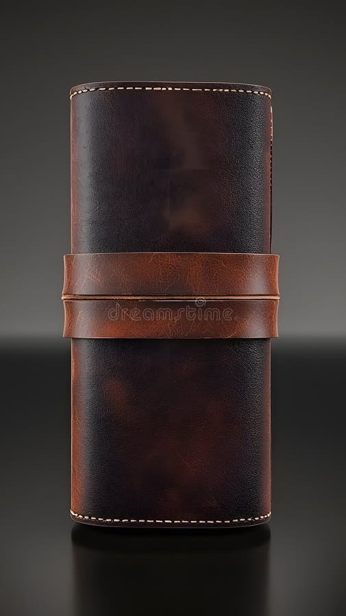Elegant Leather Notebook Cover Stock Illustration - Illustration of ...