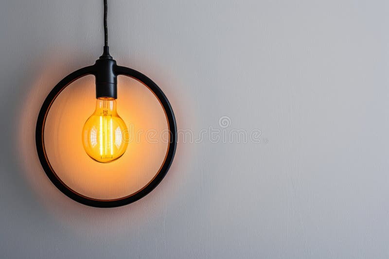 Modern Ring Lamp on a Clean White Background for Home Lighting Design ...