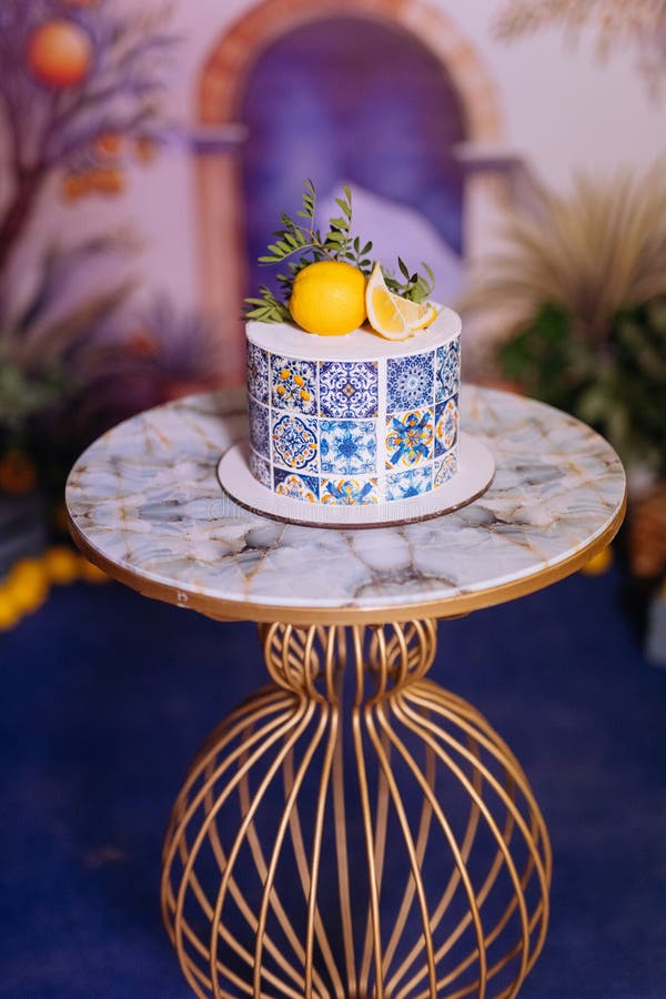Elegant Lemon Cake Mediterranean Tile Design Stock Photos - Free & Royalty-Free Stock Photos ...