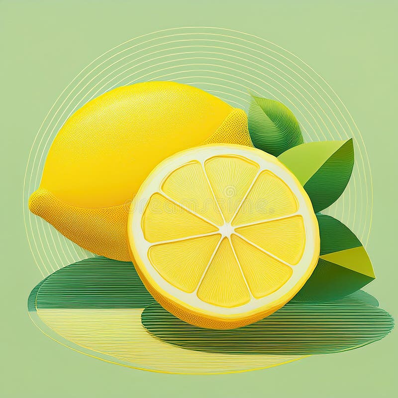 Elegant Lemon Illustration stock illustration. Illustration of ...