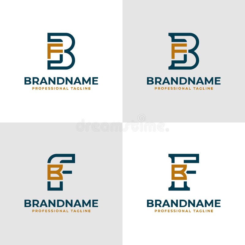 Elegant Letter BF and FB Monogram Logo, Suitable for Business with BF ...