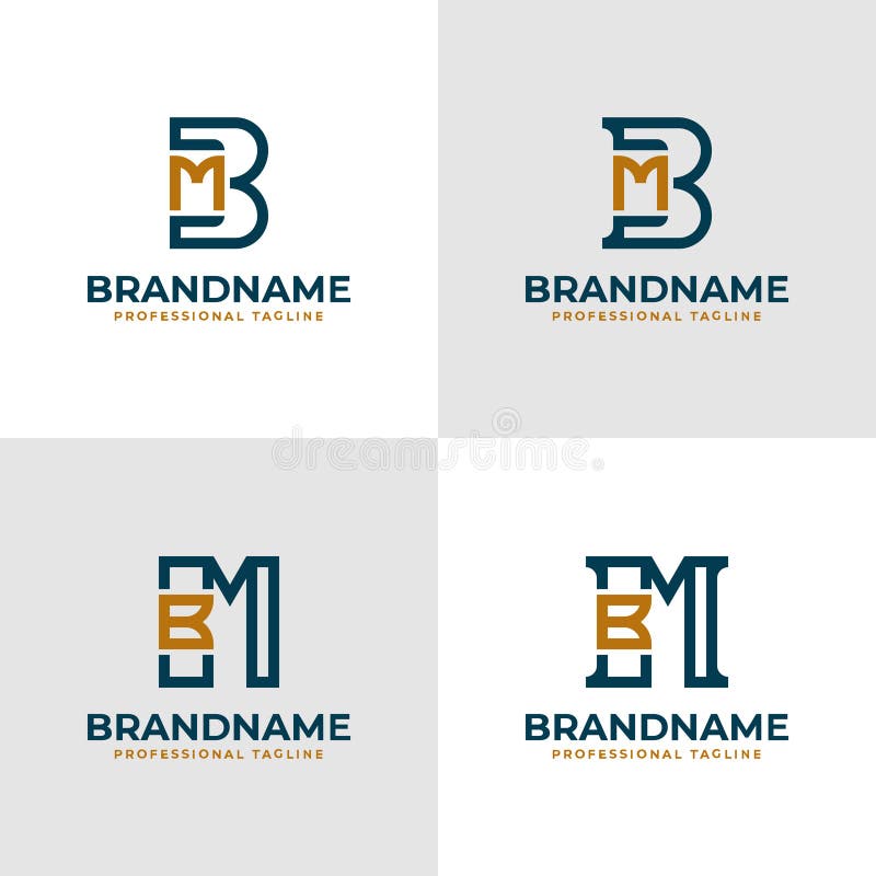 Elegant Letter BM and MB Monogram Logo, Suitable for Business with BM ...