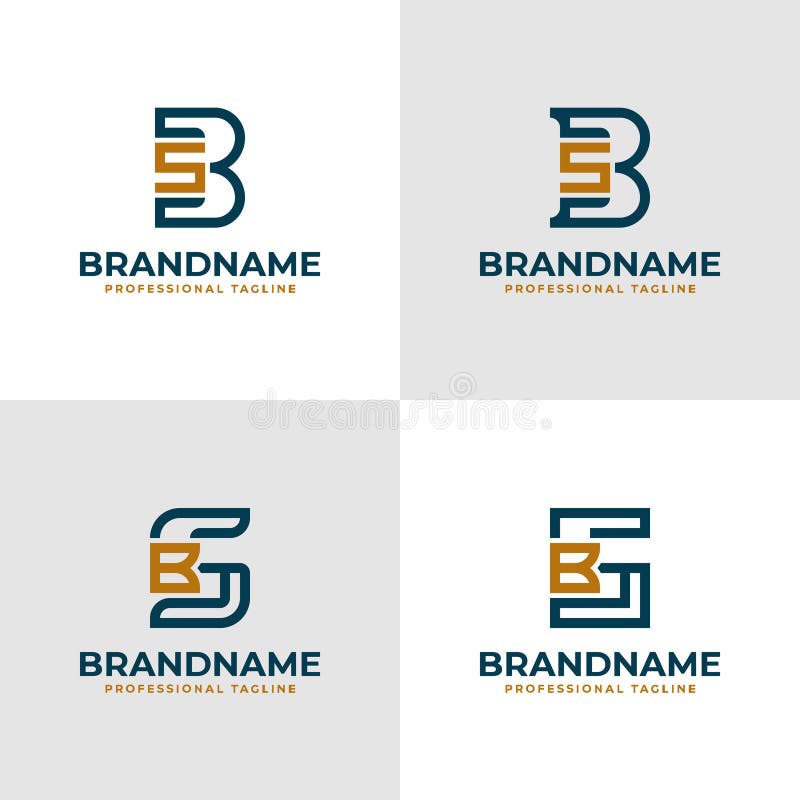Elegant Letter BS and SB Monogram Logo, Suitable for Business with BS ...