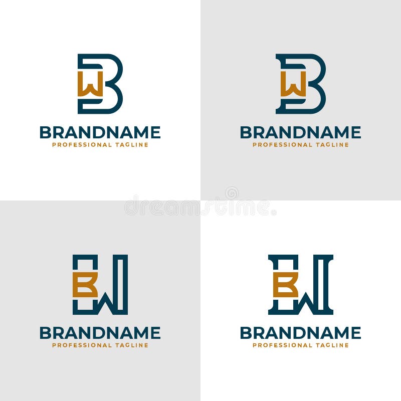 Elegant Letter BW and WB Monogram Logo, Suitable for Business with BW ...