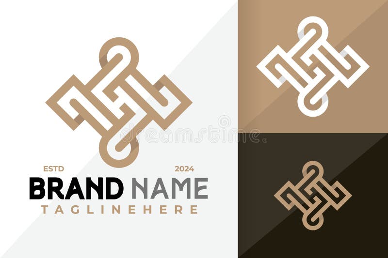 Elegant Letter H Knot Logo Icon Vector Design Illustration Stock Vector ...